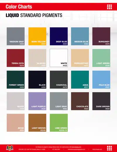 VIEW ALL COLOR CHARTS | Xtreme Polishing Systems UK