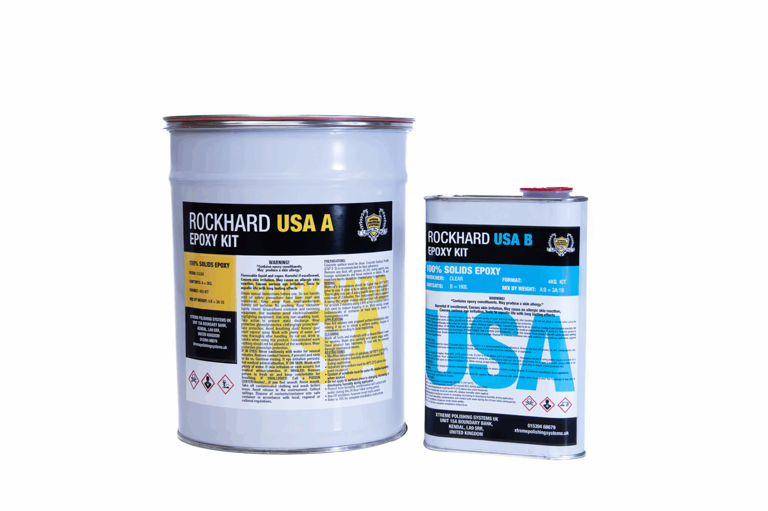 RockHard USA Epoxy Floor Kit 4KG | Xtreme Polishing Systems UK